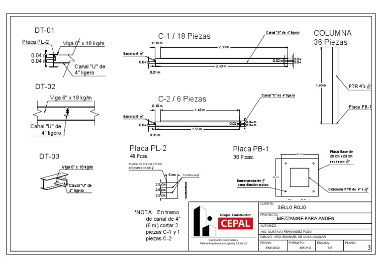 Planos Sello Rojo-DeT. 02 | PDF