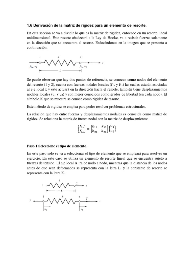 Montaje de La Matriz de Rigidez Total Por Superposición | PDF | Matriz ...