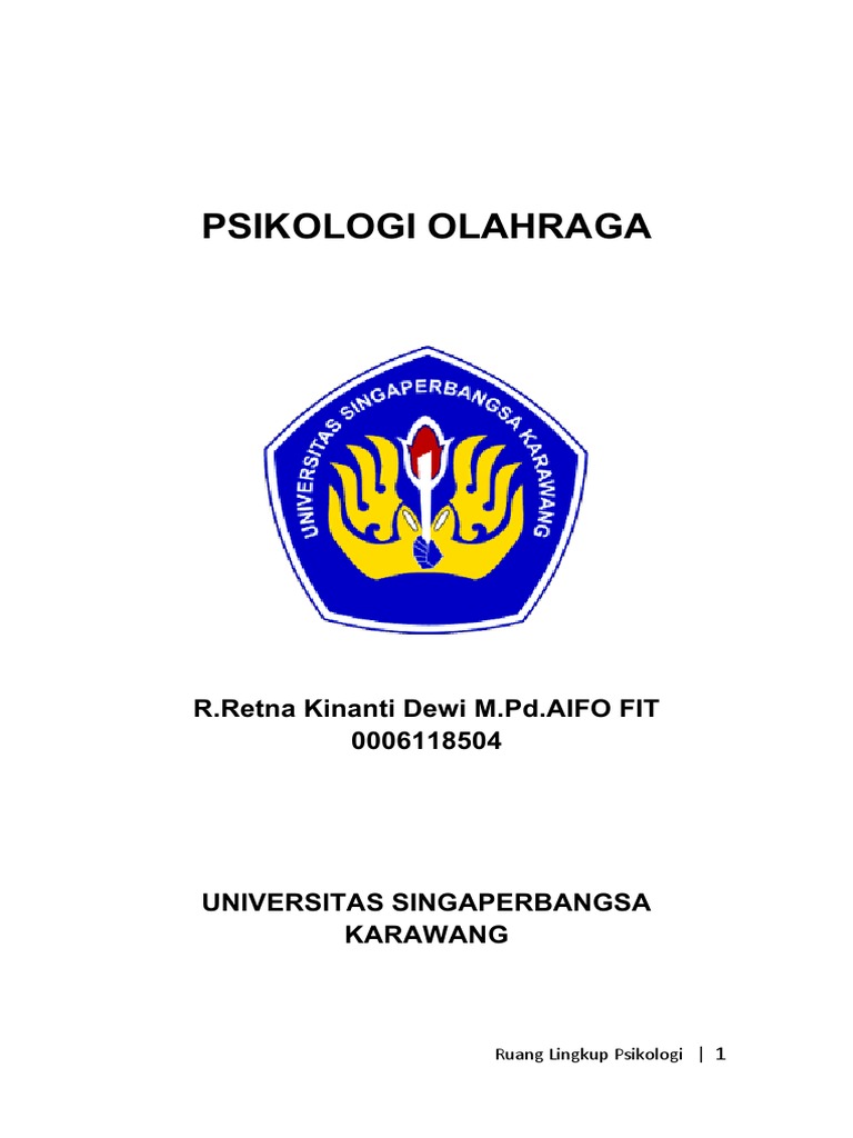 Psikologi Olahraga Module | PDF | Sains & Matematika | Pengembangan Diri