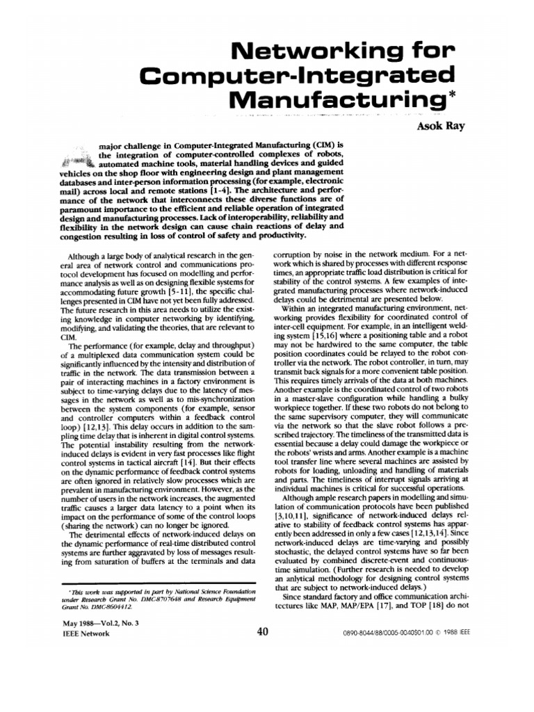 Networking For Computer-Integrated Manufacturing | PDF Networking For Computer-Integrated Manufacturing | PDF