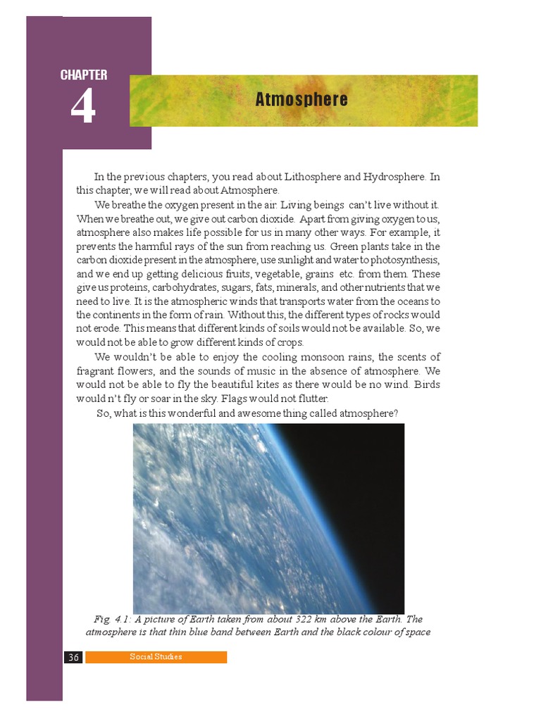 9th Class-TS-EM-Social Studies-4 - Atmosphere | PDF | Atmosphere Of ...
