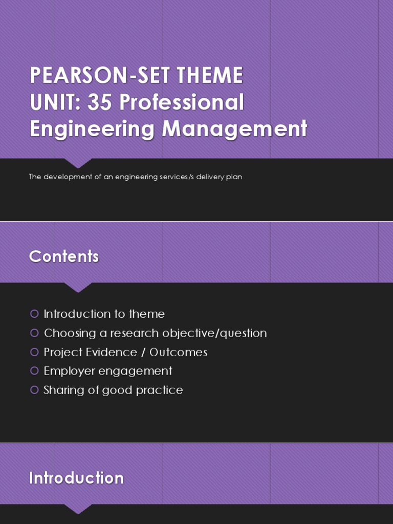 Introduction To Themes - Professional Engineering Management | PDF ...