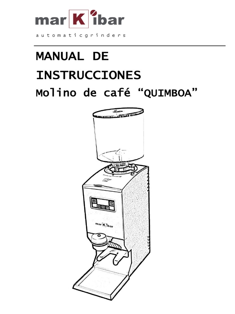 Manual Instrucciones Castellano-1 | PDF | café | Molino (molienda)