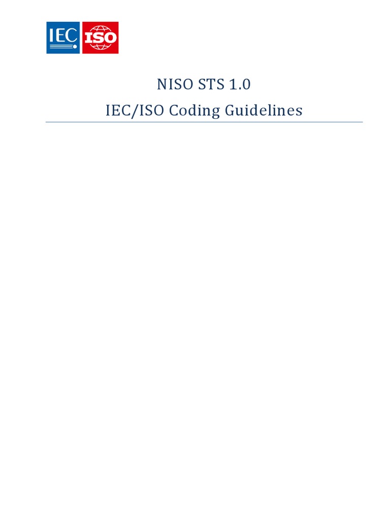 Guidelines For Coding IEC and ISO Standards in NISOSTS | PDF ...