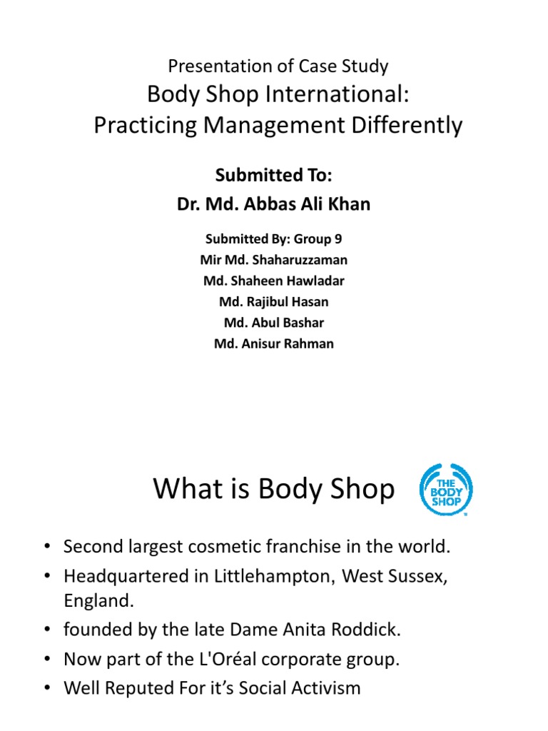 Body Shop | PDF