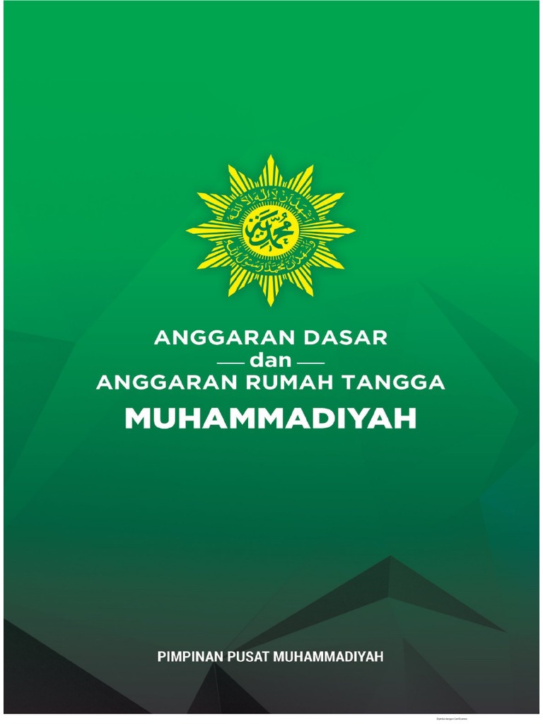Buku Ad-Art Muhammadiyah Tahun 2020 | PDF