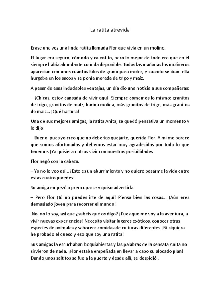 La Ratita Atrevida | PDF