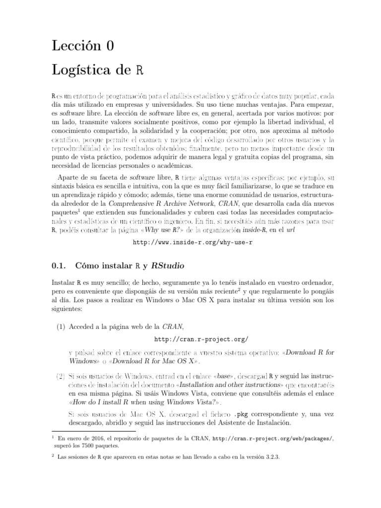 Curso R y RStudio | PDF