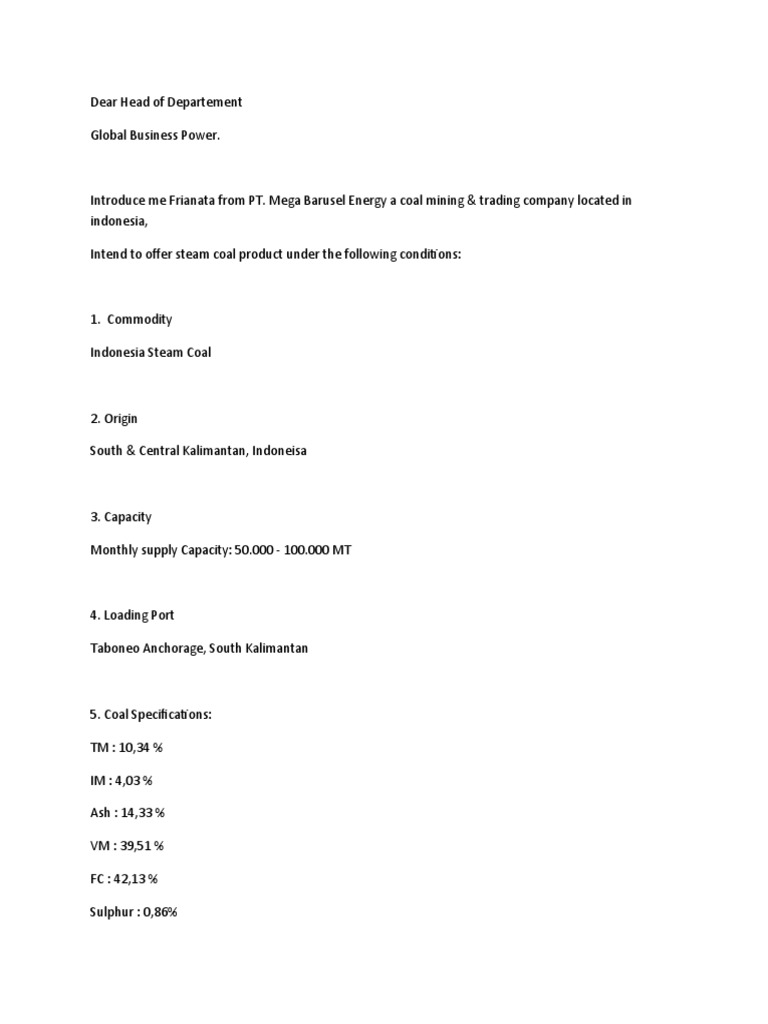 Dear Head of Departement | PDF