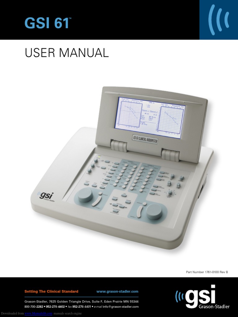 Audiometro Gsi 61 User Manual | PDF | Headphones | Loudspeaker