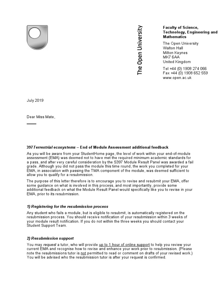 Miss Mate S397 Resub Letter 2018J 19Y | PDF | Learning