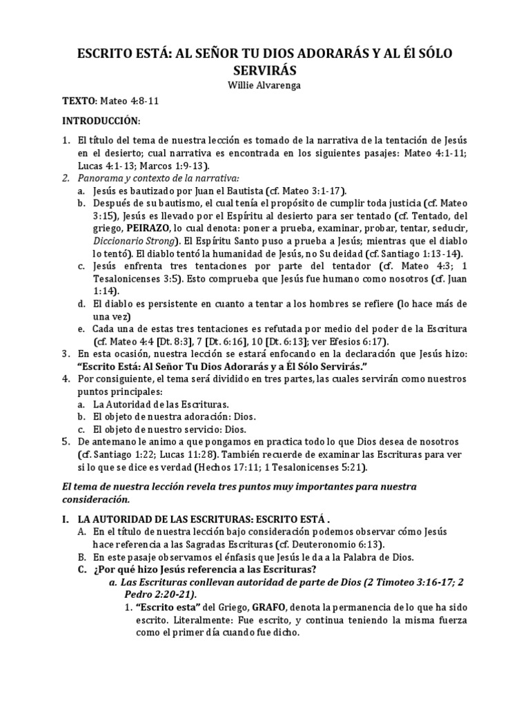 Escrito Esta - Por-Willie-Alvarenga | PDF | Jesús | Evangelio de Mateo