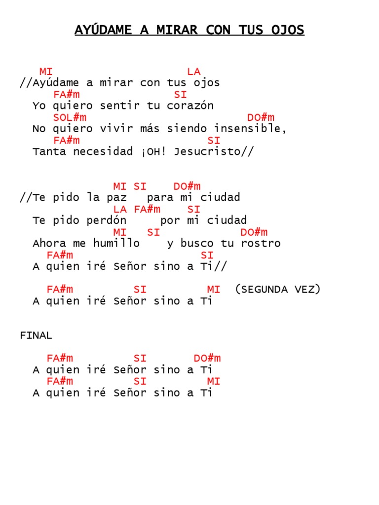 Ayudame A Mirar Con Tus Ojos | PDF
