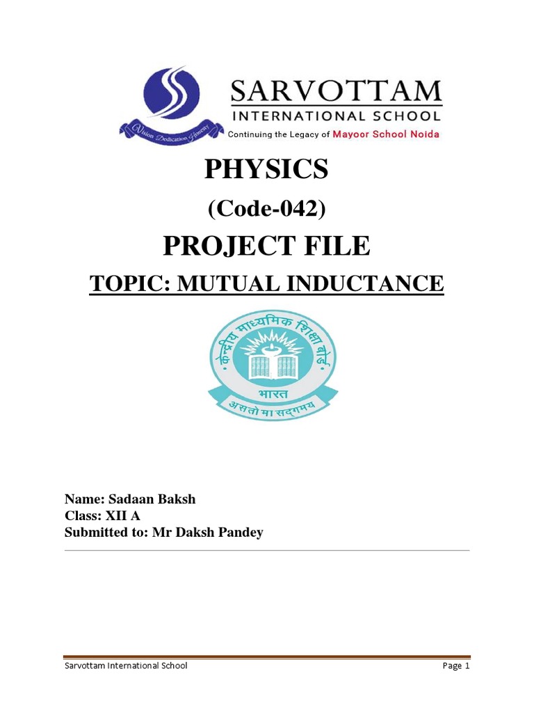 Mutual Inductance | PDF | Inductor | Inductance