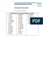 2025 Spelling Bee Study Word List | PDF