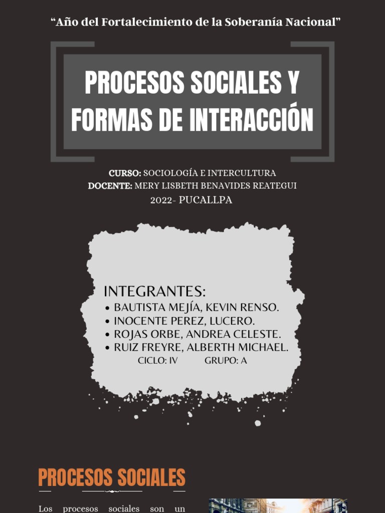 Procesos Sociales y Formas de Interacción | PDF | Conflicto (proceso ...