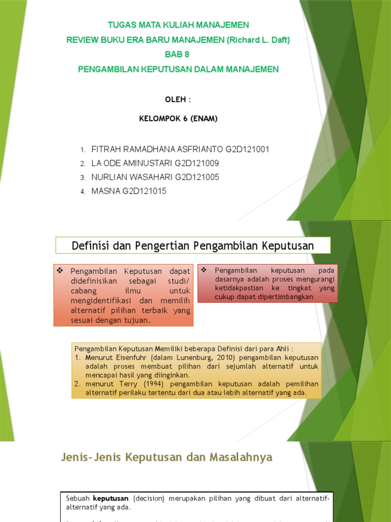 Pengambilan Keputusan Dalam Manajemen | PDF