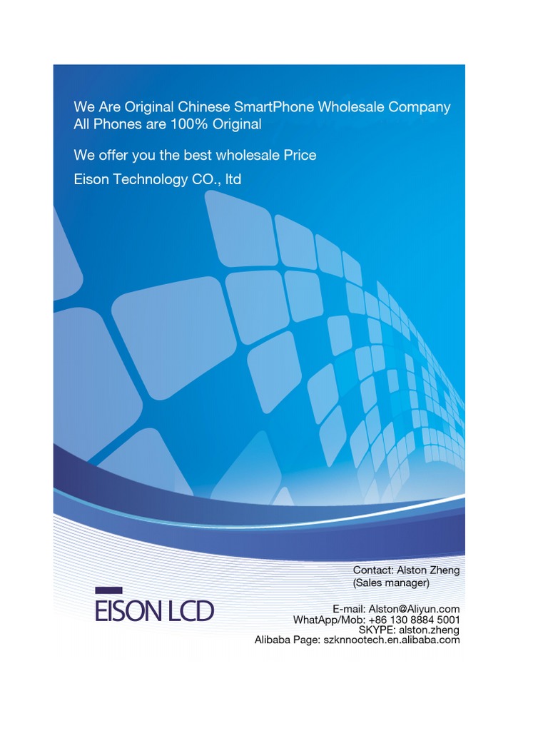 EISON LCD Inc. Mobile Models List | PDF | Information And ...