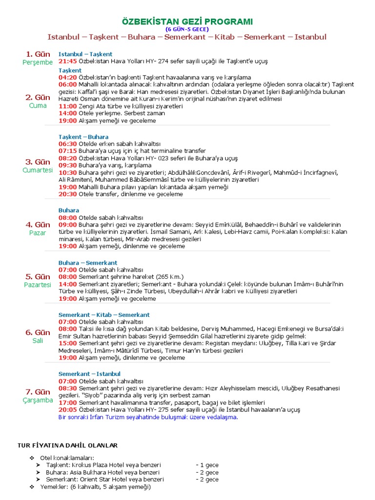 Irfan Turizm Ekim | PDF