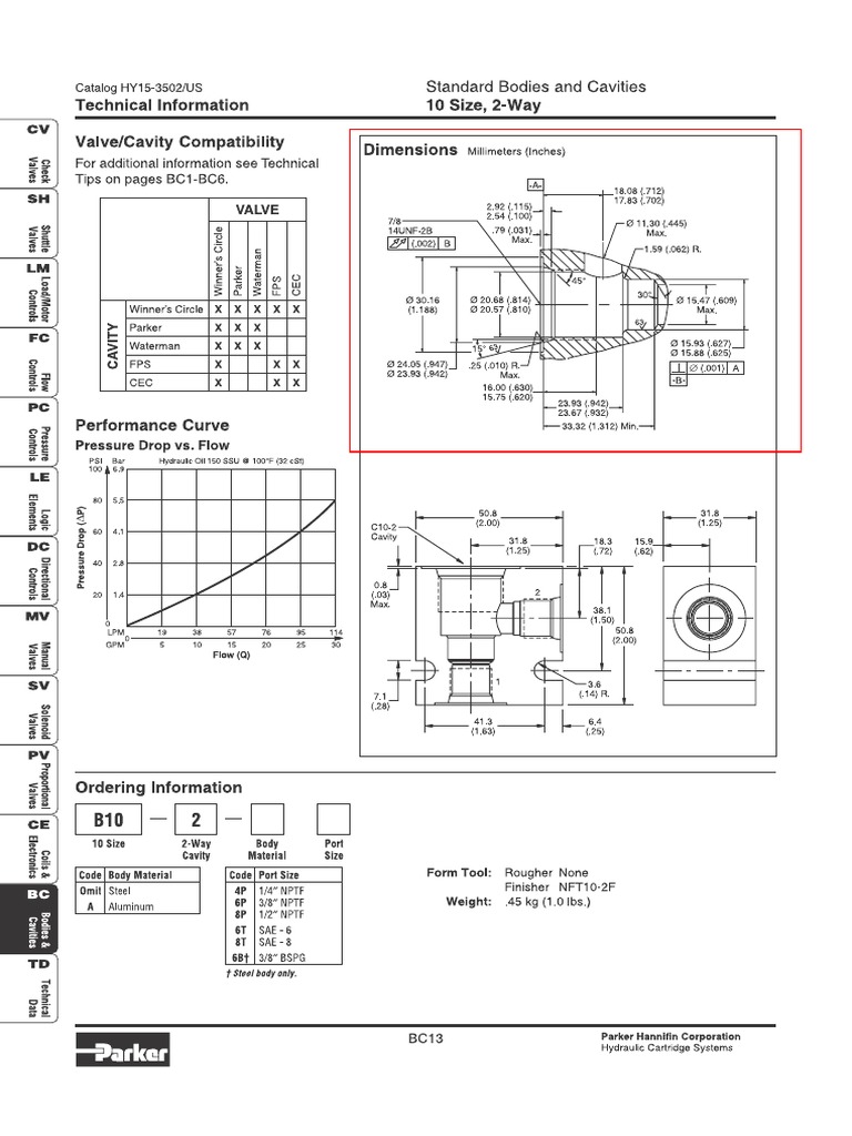Cavidad C10-2 para DSH | PDF