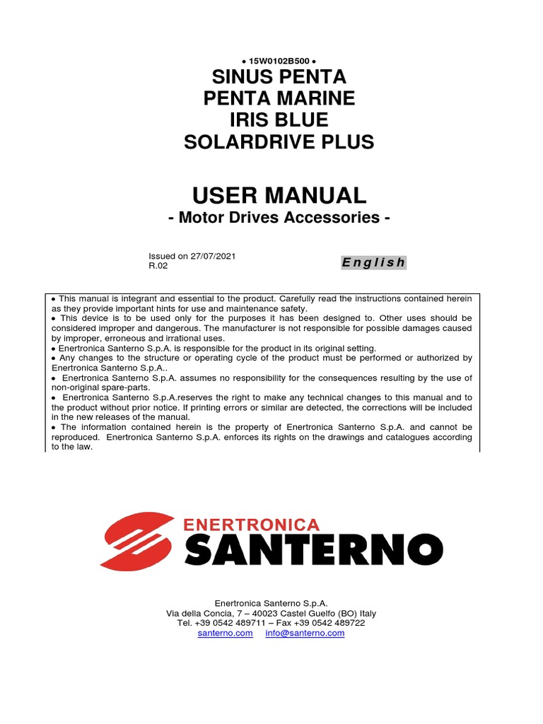 Santerno en | PDF | Power Inverter | Electrical Connector
