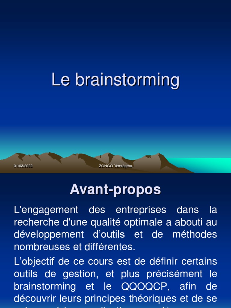 Techniques de Brainstorming Efficaces | PDF | Réflexion