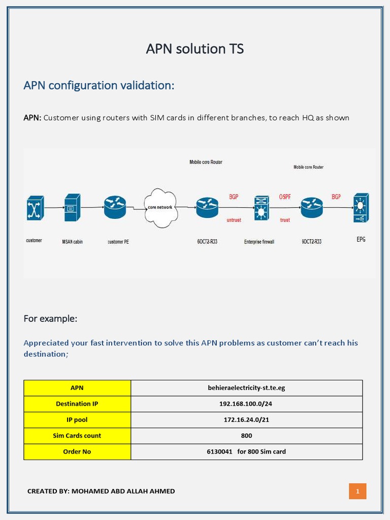 APN Problem Troubleshooting | PDF | Information And Communications ...