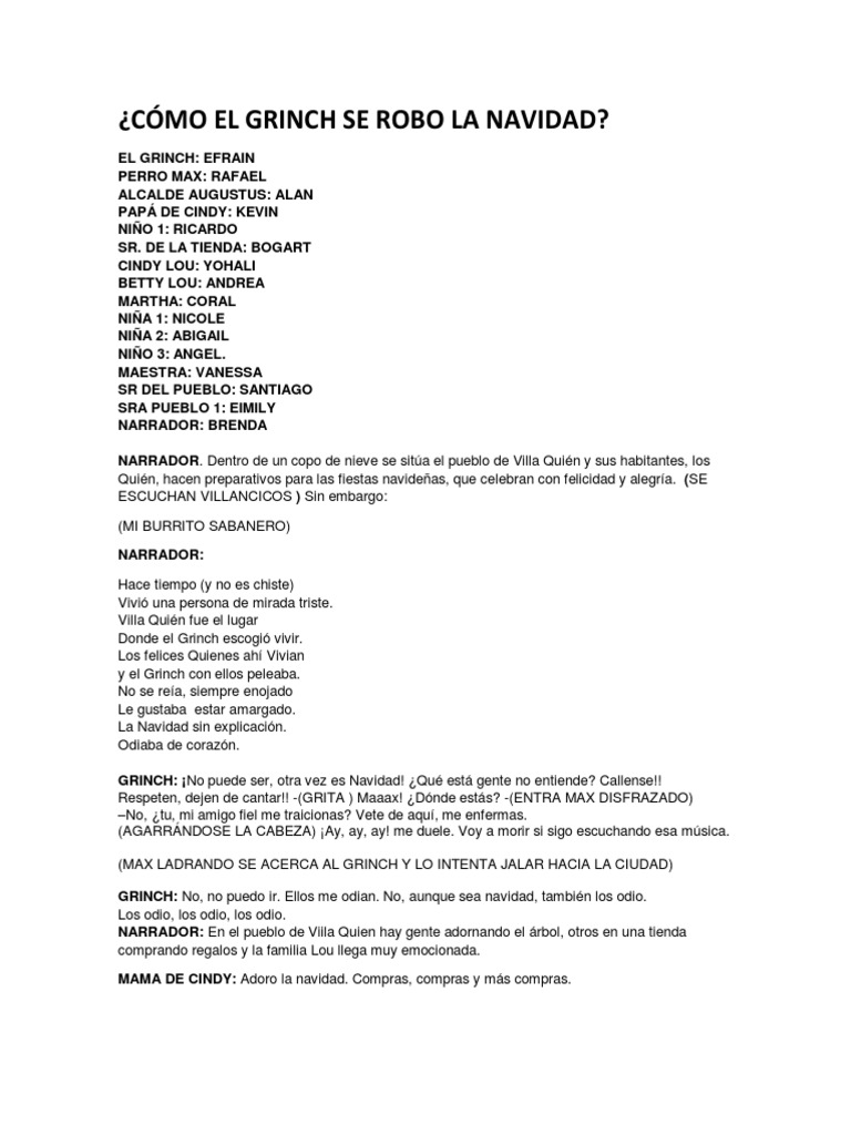 Cómo El Grinch Se Robo La Navidad | PDF | Navidad | Dr. Seuss