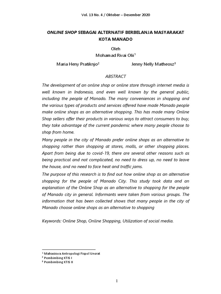 JM holistik,+RIVAI+Journal | PDF | Online Shopping | Business Economics