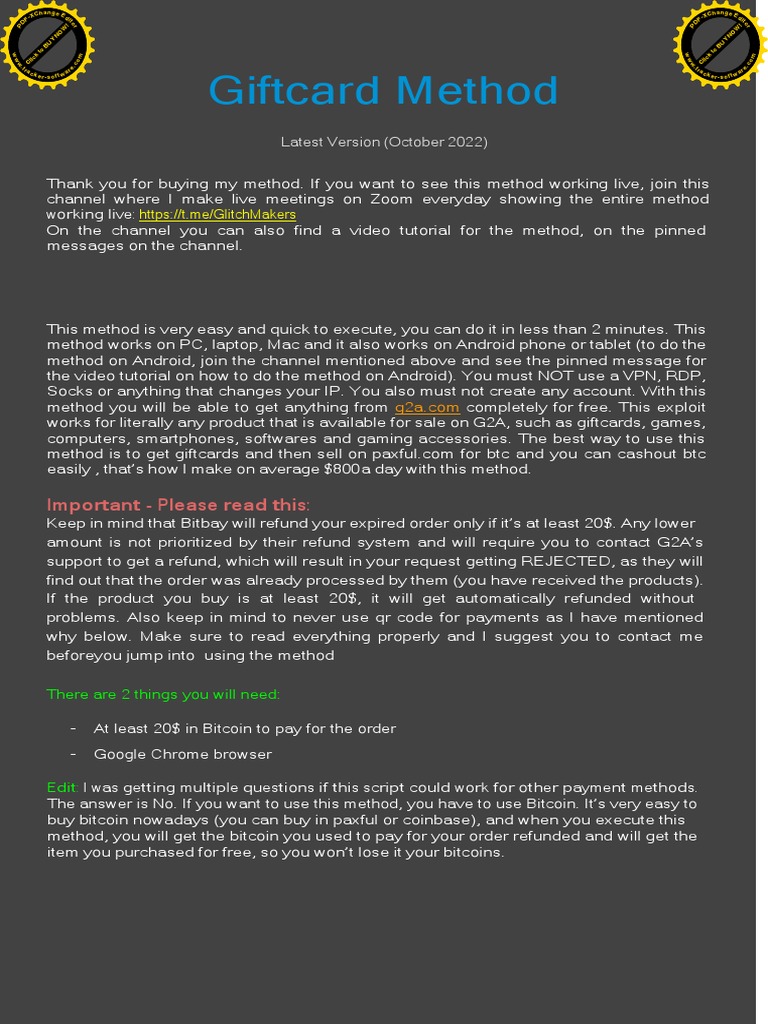 G2A GiftCard Method | PDF | Bitcoin | Android (Operating System)