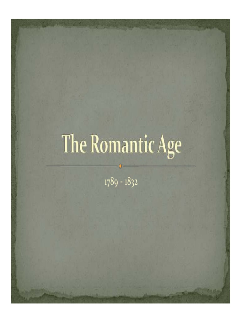 Literature - The Romantic Age | PDF | Samuel Taylor Coleridge | Romanticism
