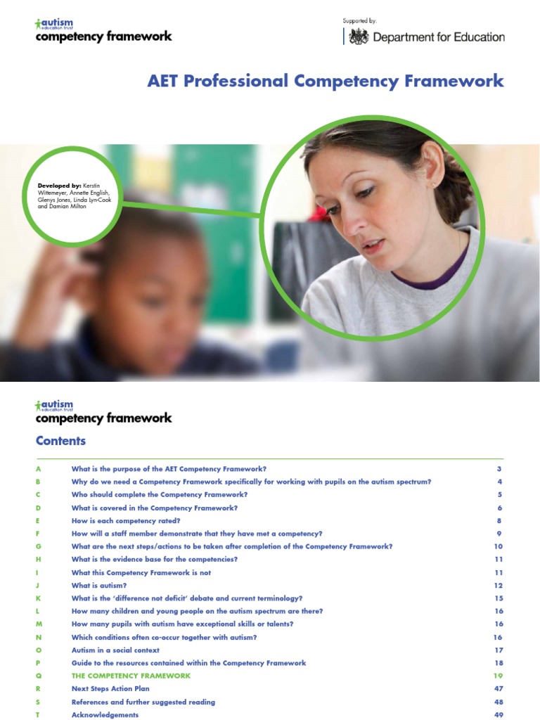 AET Professional Competency Framework - Distributed | PDF | Autism ...