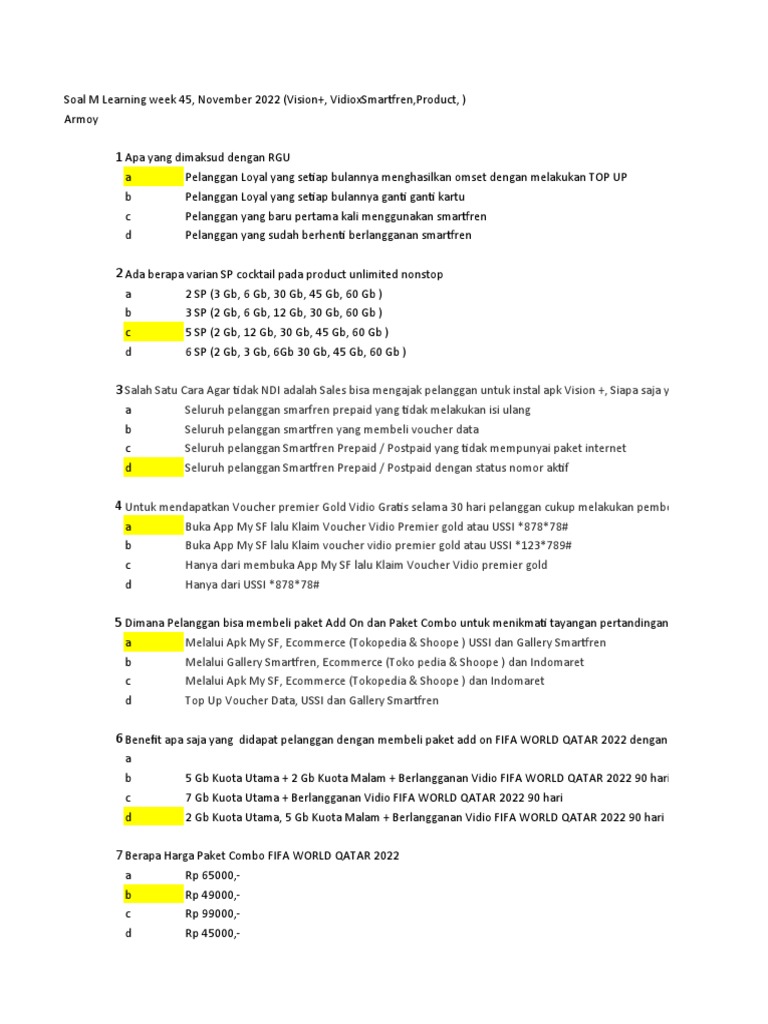 Soal M-Learning 1122 | PDF