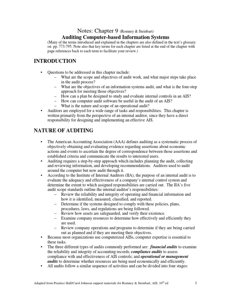 Auditing Computer-Based Information Systems | PDF | Internal Audit | Audit