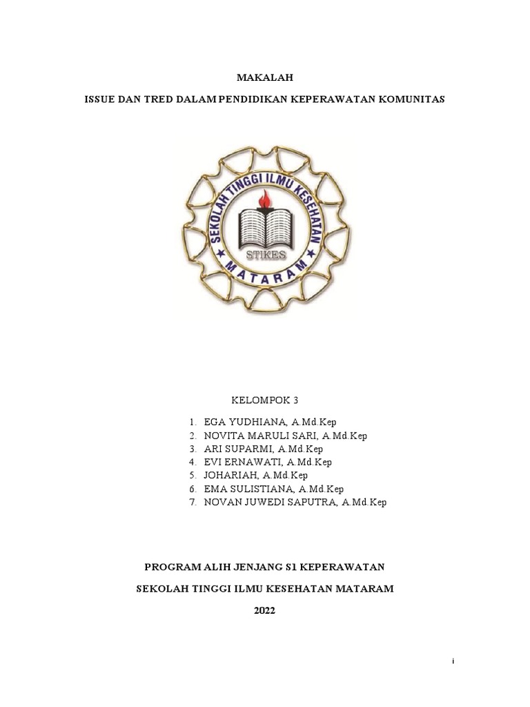 FIX Trend Dan Issu Pendidikan Keperawatan Komunitas | PDF