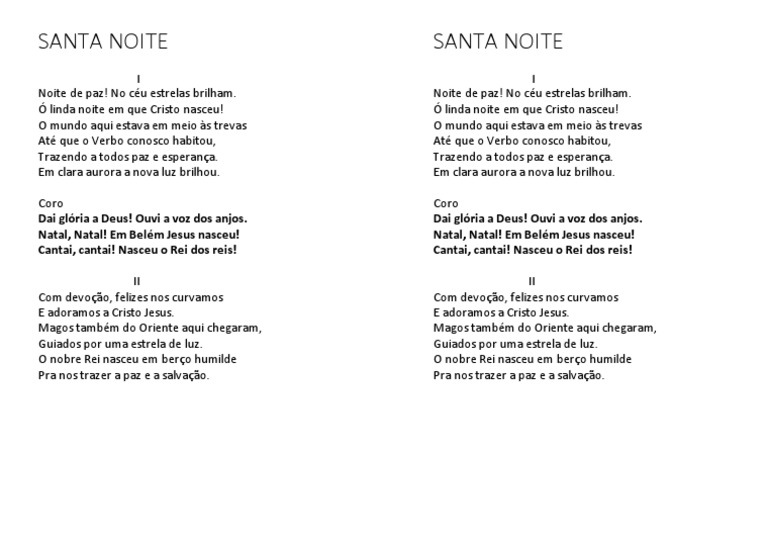 Santa Noite - Letra | PDF