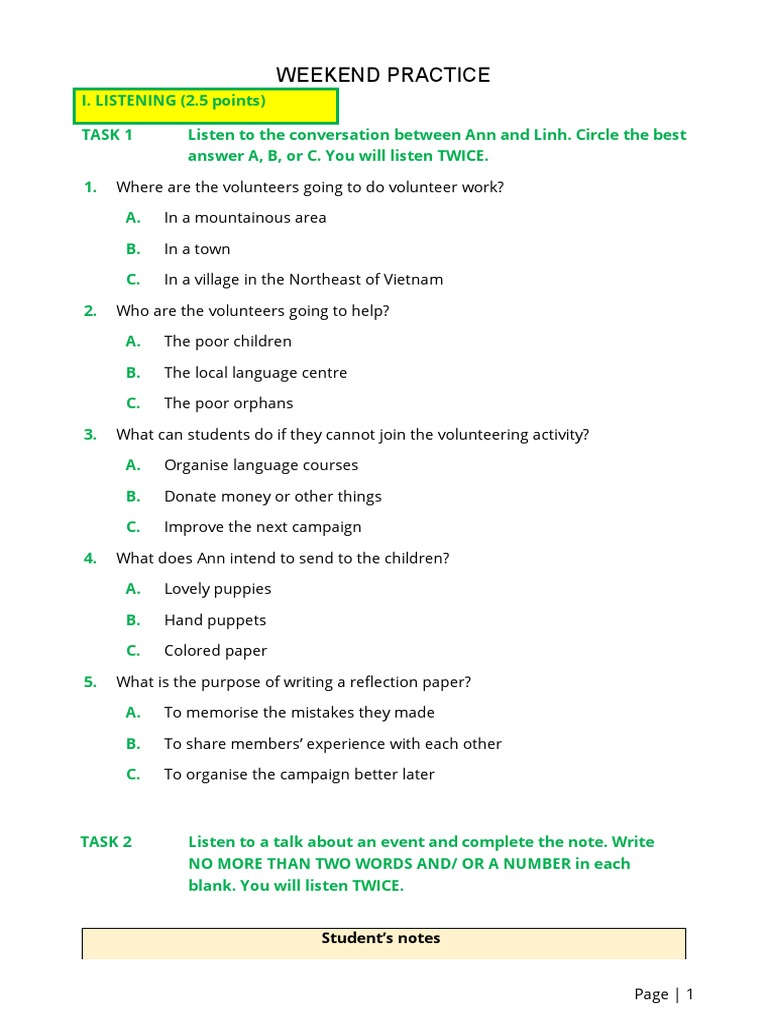 End-Of-term Test 1 (Semester 1) | PDF | Internet
