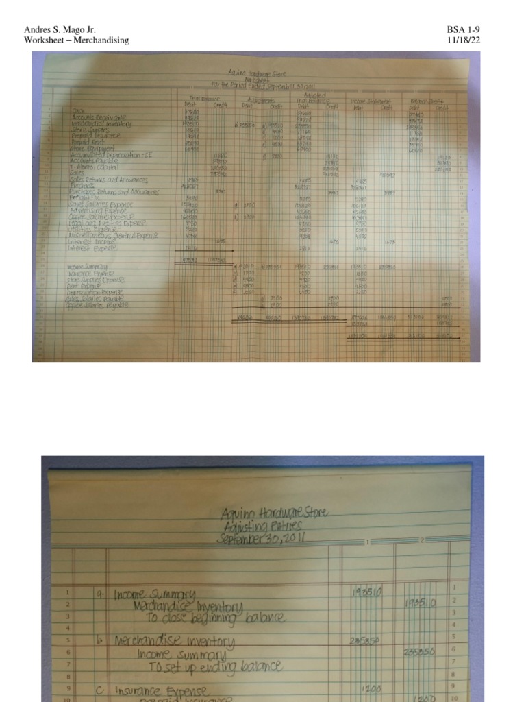 Worksheet Merchandising | PDF