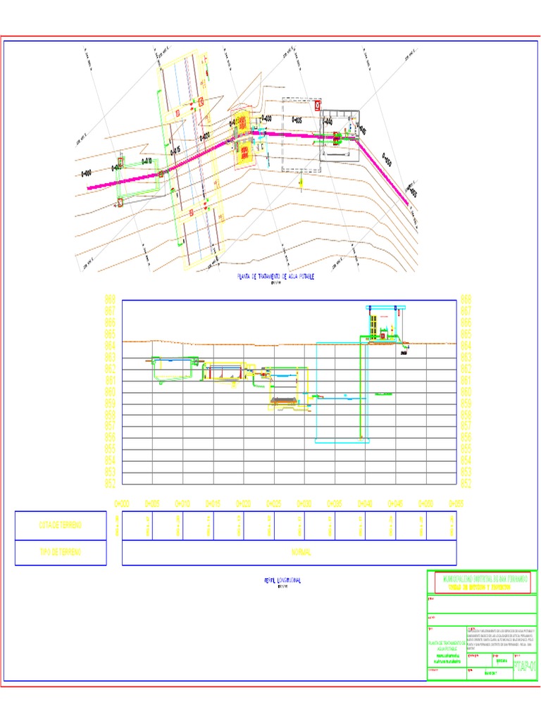 03 - Planta Perfil - Ptap | PDF | Agua y política | Higiene