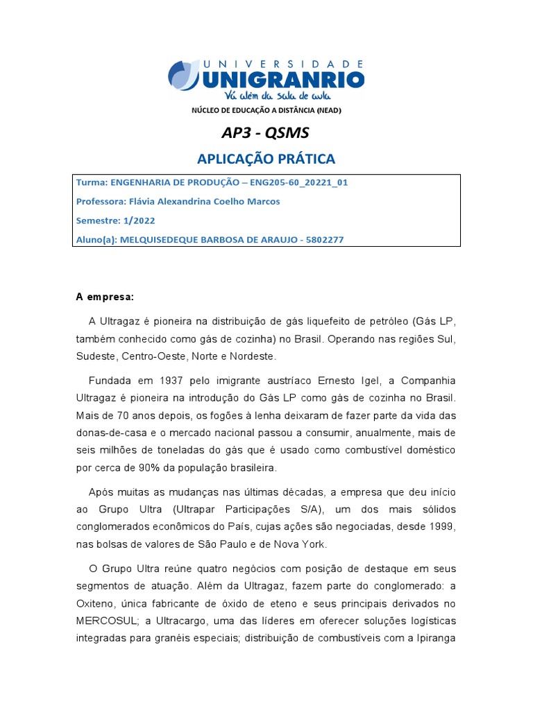 Ap3 - QSMS | PDF