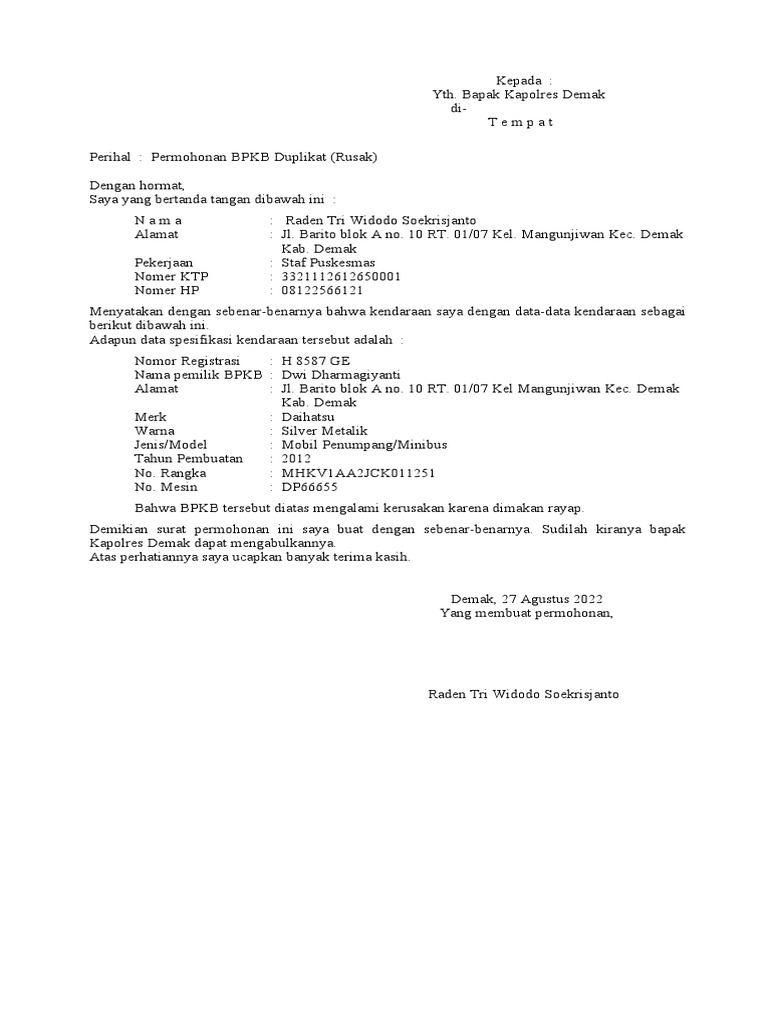 Duplikat BPKB | PDF