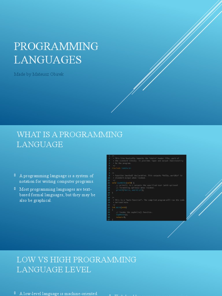Programming Languages | PDF | Computer Programming | Programming Language Programming Languages | PDF | Computer Programming | Programming Language