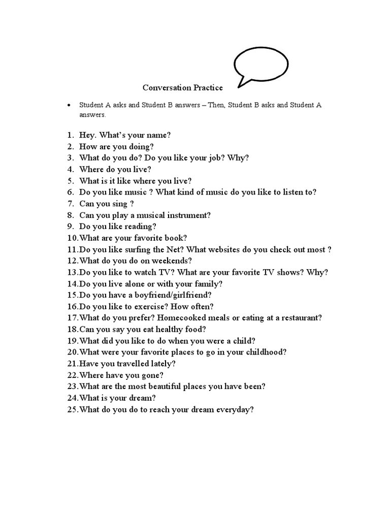 Conversation Practice Activities Promoting Classroom Dynamics Group ...