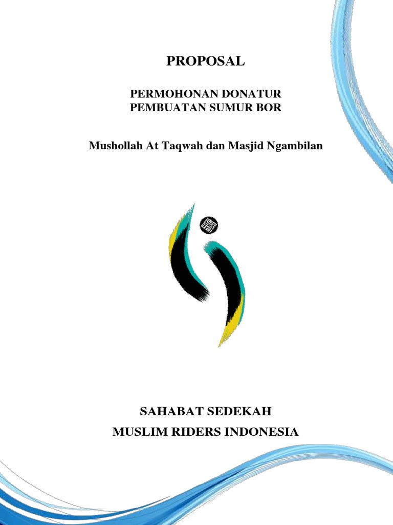 Cover Proposal Sumur Bor | PDF