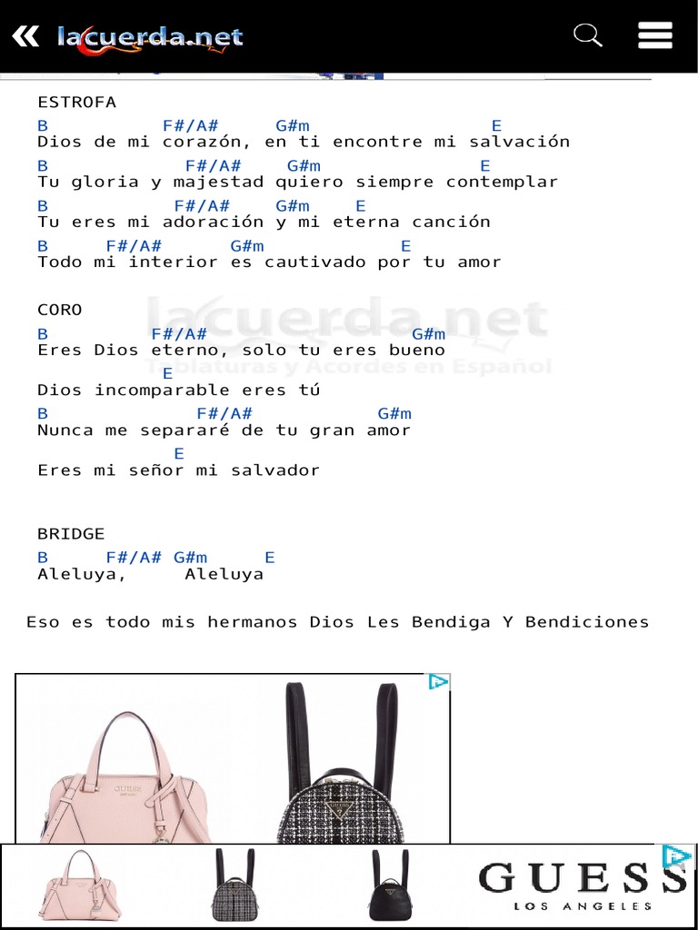 Generacion 12, Dios Incomparable Letra y Acordes | PDF