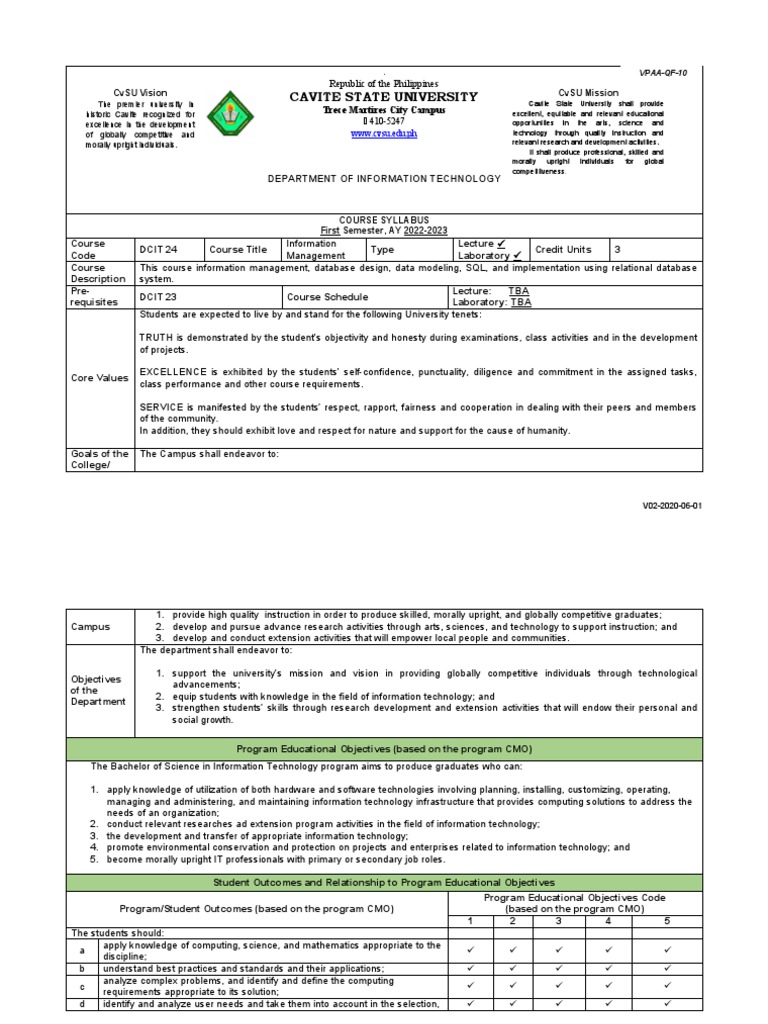 DCIT 24 Information Management | PDF | Databases | Information Technology