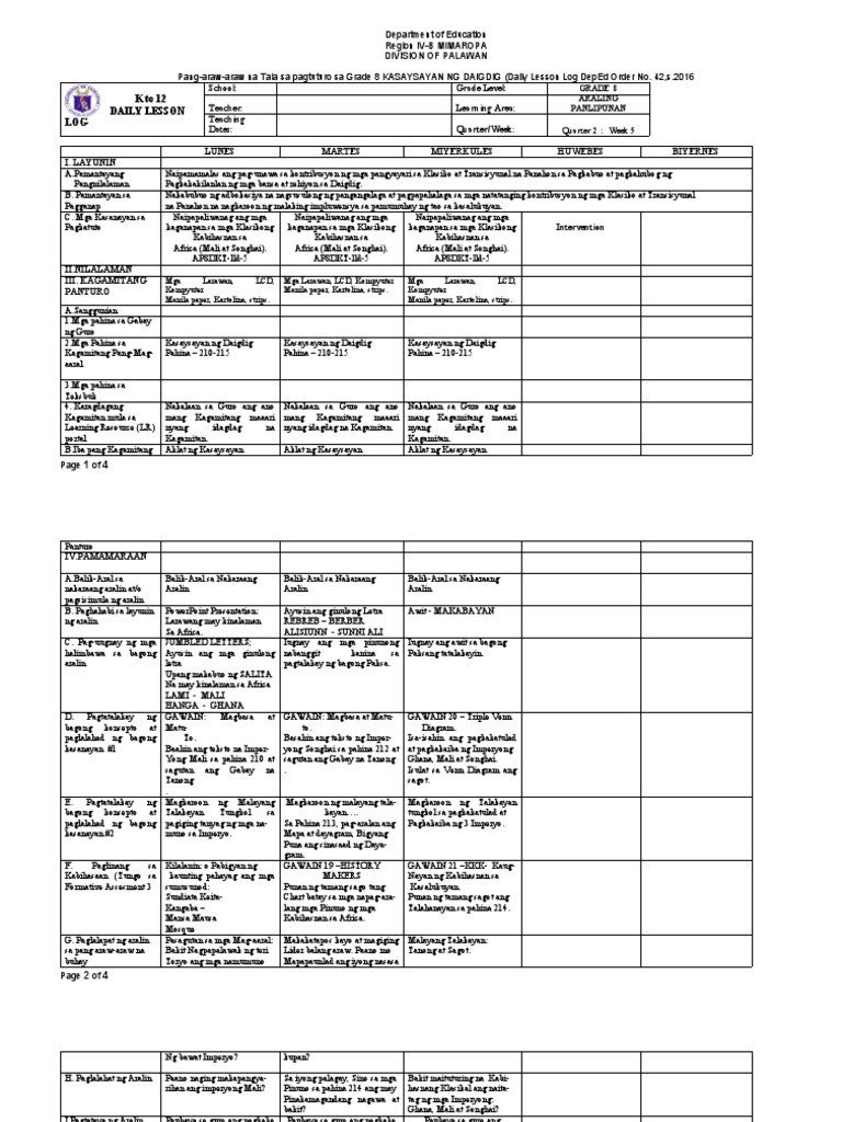 DLL Apan G8 Quarter2-Week5 | PDF