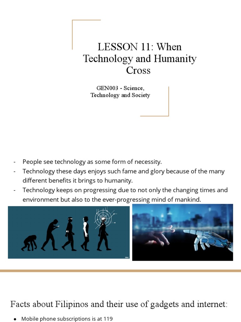 LESSON 11 - When Technology and Humanity Cross | PDF | Computers