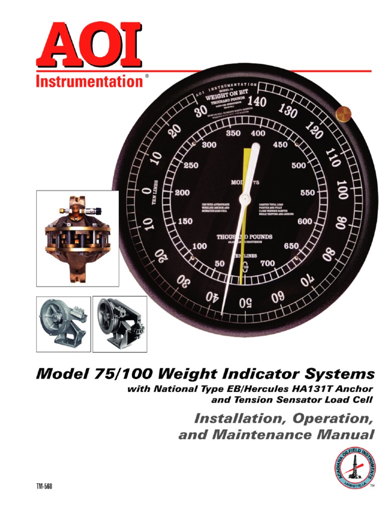 AOI TM-560 AOI Model 75 - 100 WT Ind Systems Manual | PDF | Anchor ...