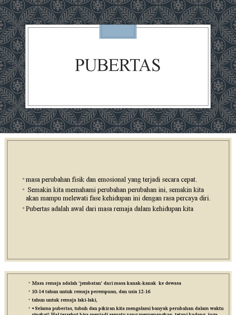 Memahami Pubertas dan Perubahannya | PDF